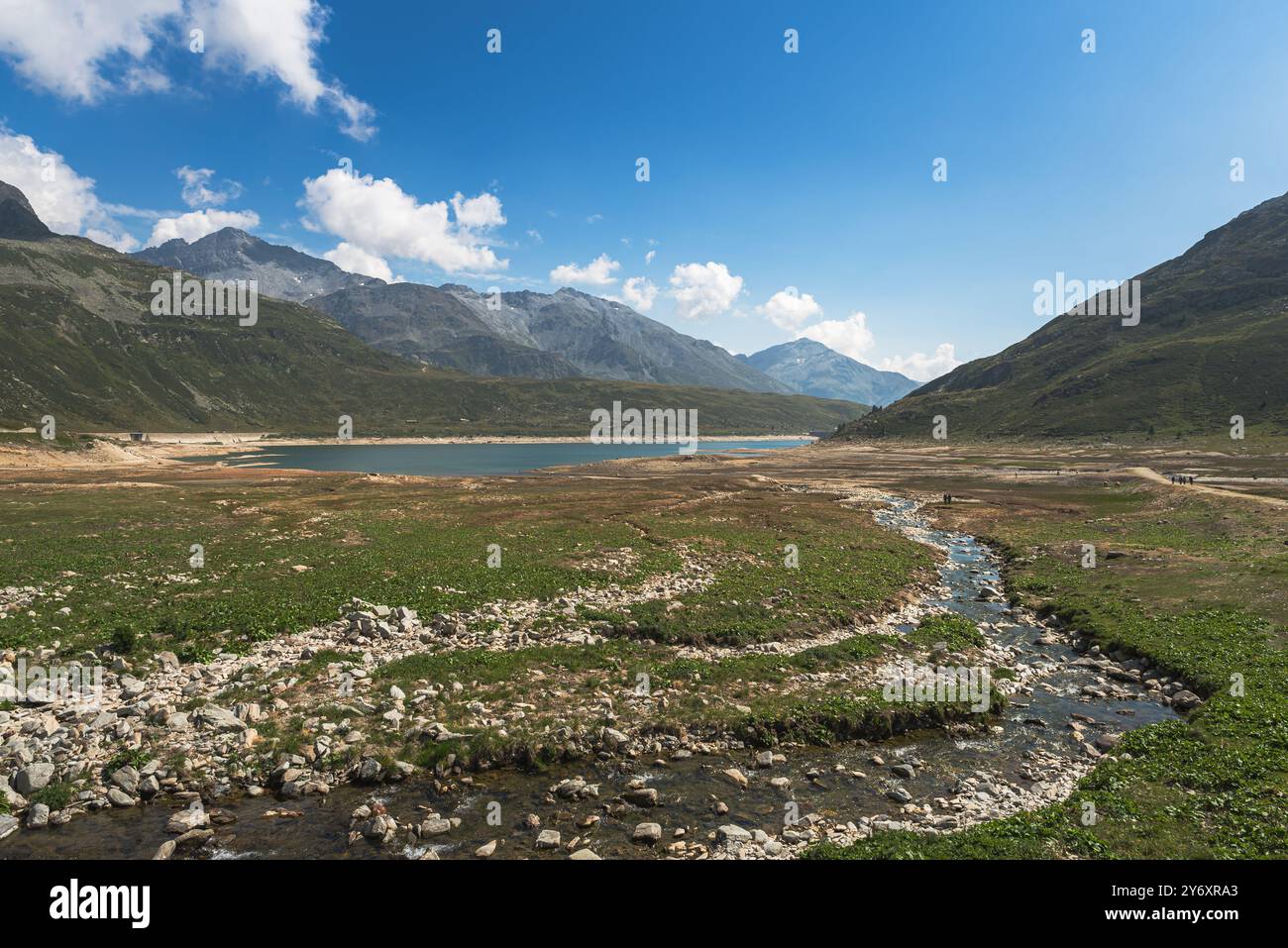 Lago di Montespluga, reservoir on the Spluegen Pass, Montespluga ...