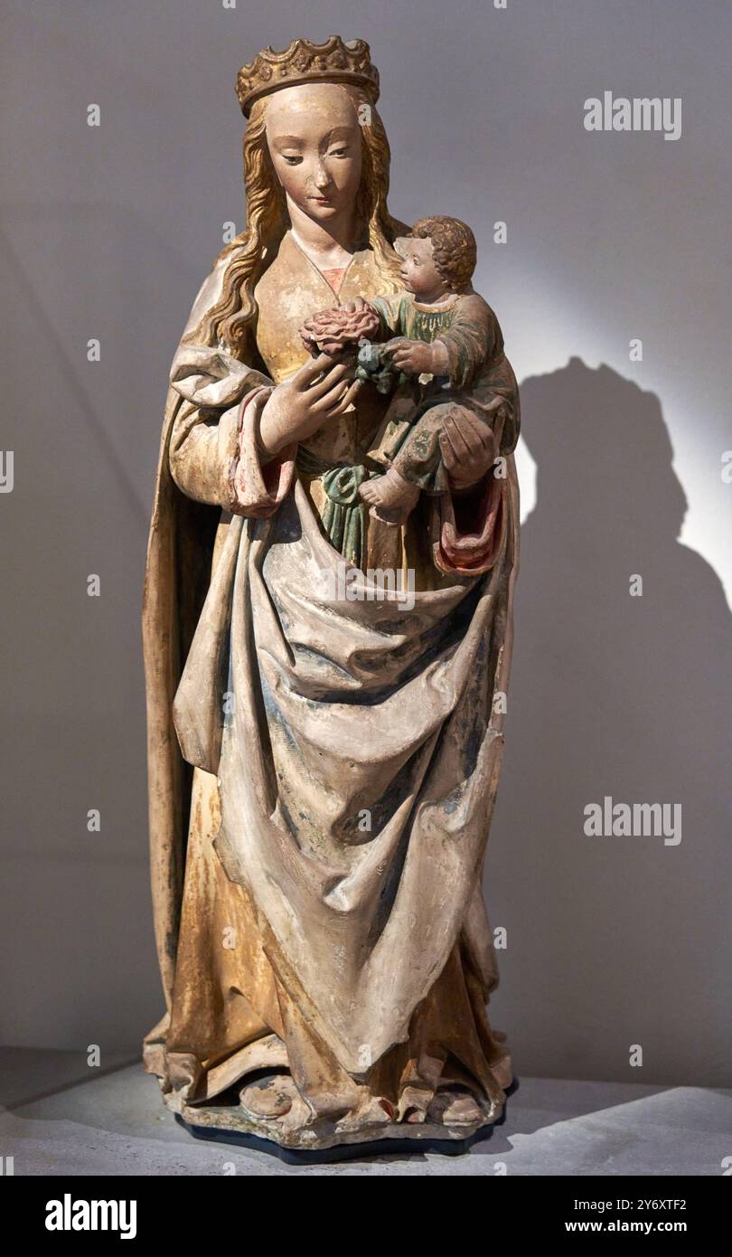 Virgin and Child with a rose, Southern Champagne, 1st quarter of the ...