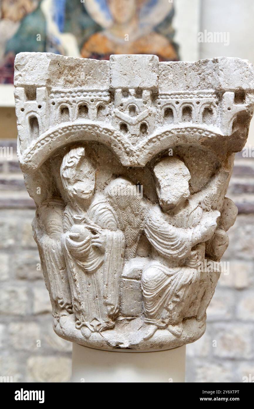 Eight cloister capitals, The Holy Women, Northern Catalonia, 4th ...
