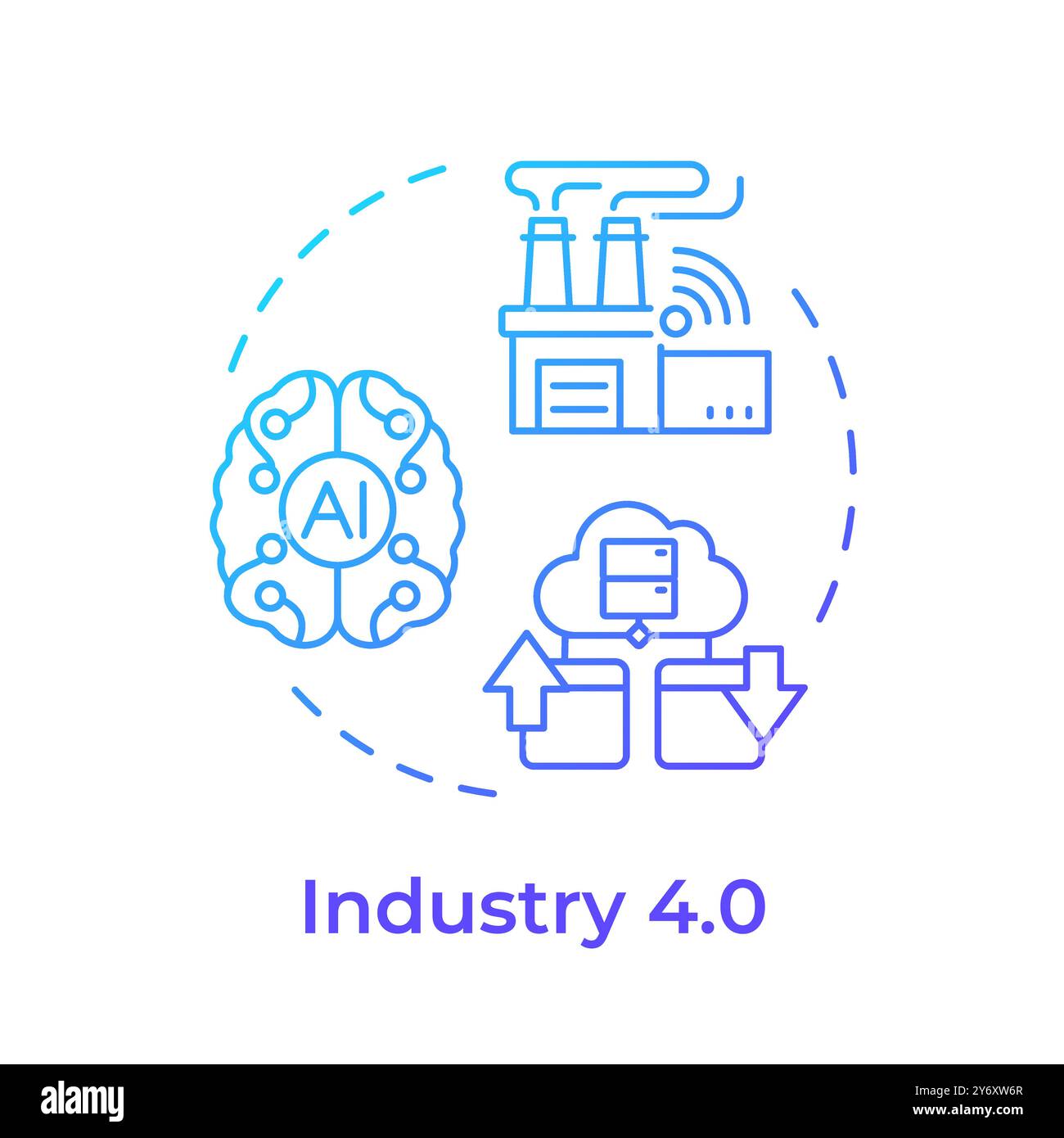 Web industry transformation blue Stock Vector Images - Alamy