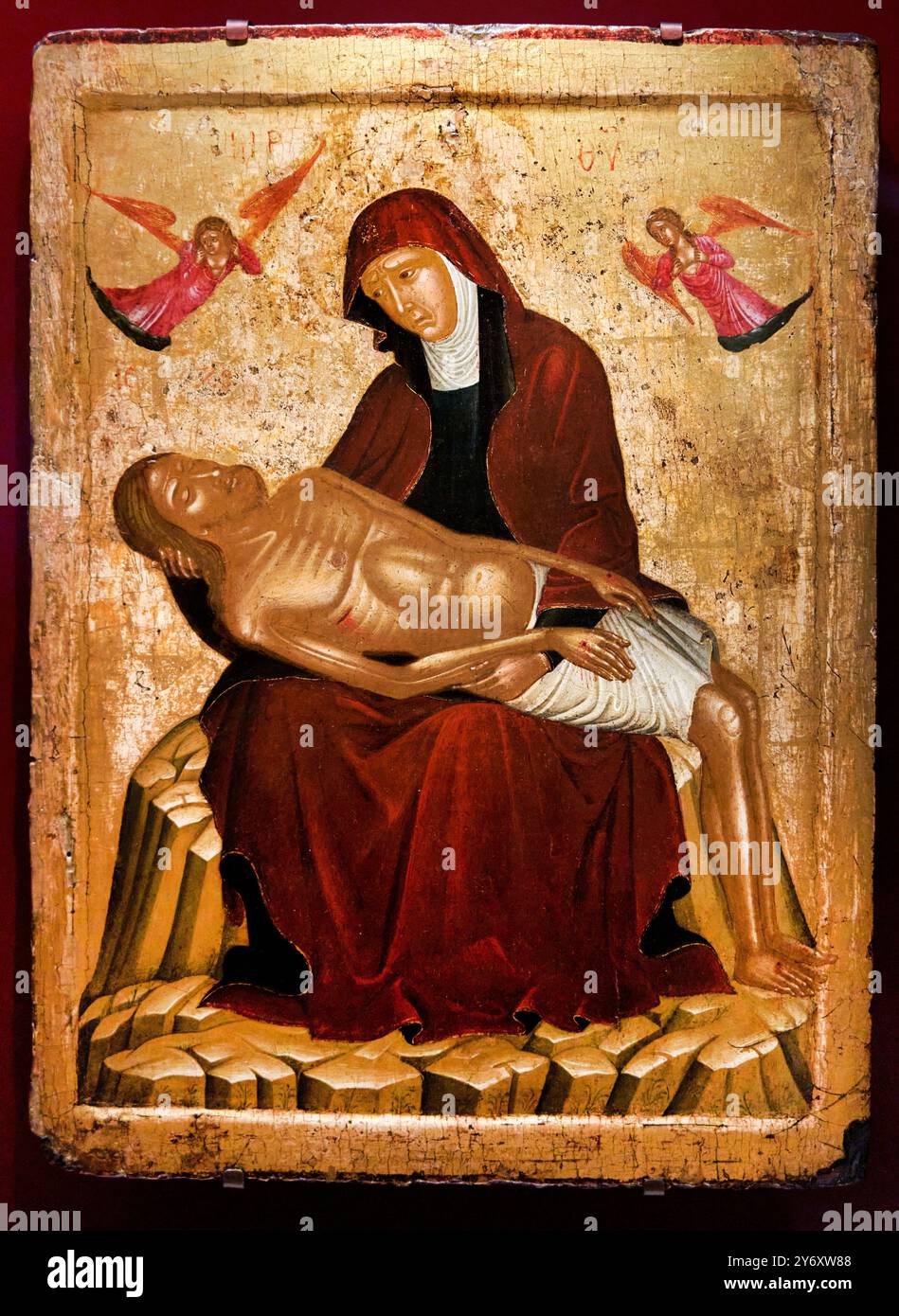 Pietà, Vers 1480-1500, Tempera et or sur bois, Andreas Pavias?, École ...