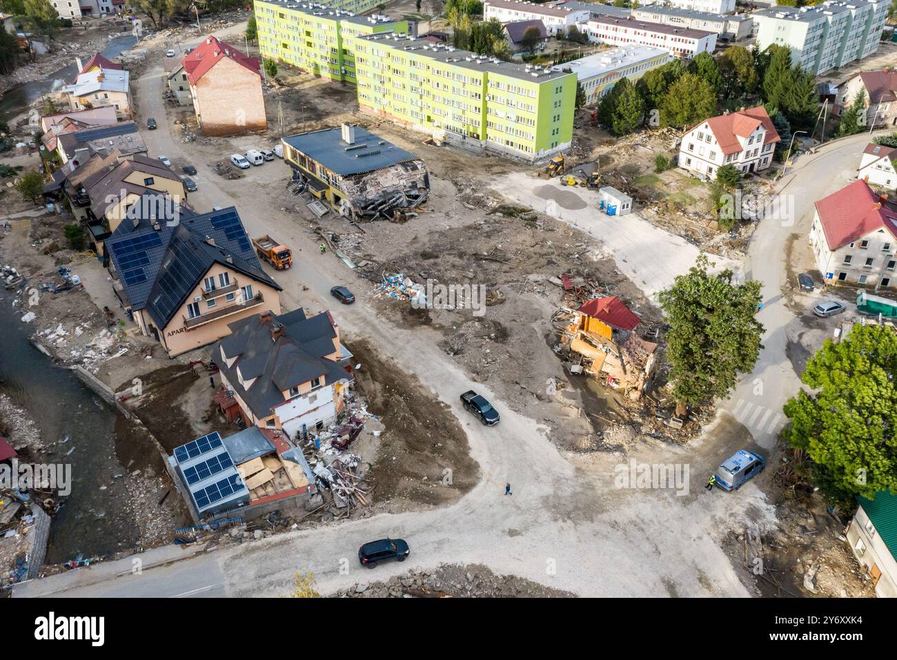 (EDITORS NOTE: Image taken with drone) An aerial view of debris from ...