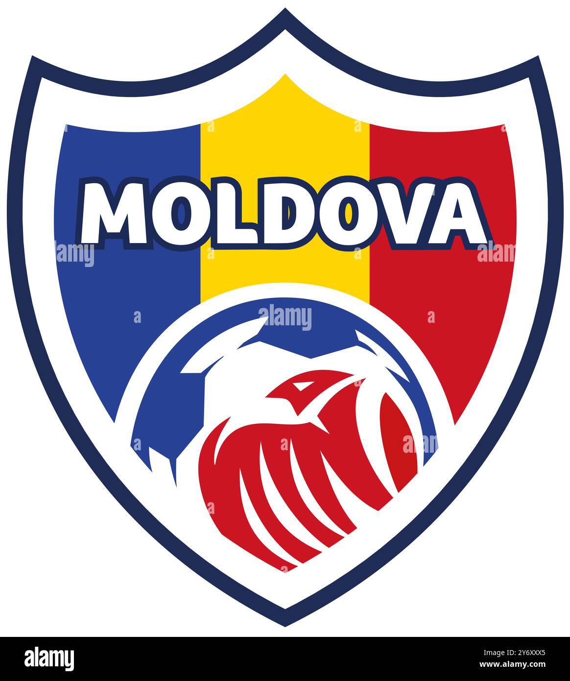 Moldova national football team logo Stock Photo - Alamy