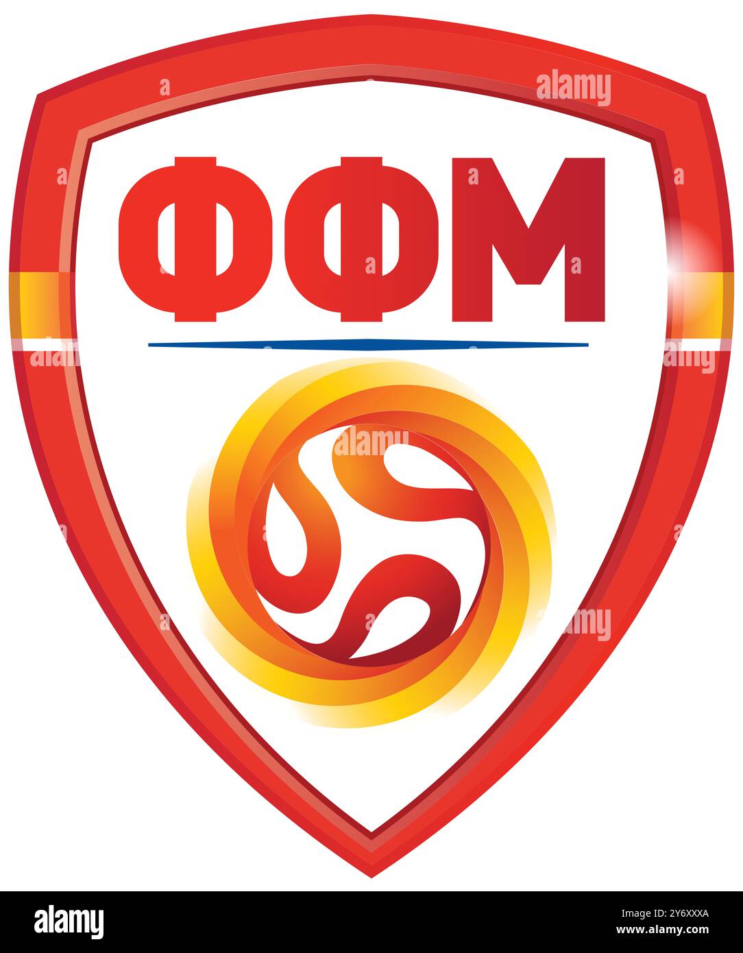 Football Federation of North Macedonia logo Stock Photo - Alamy