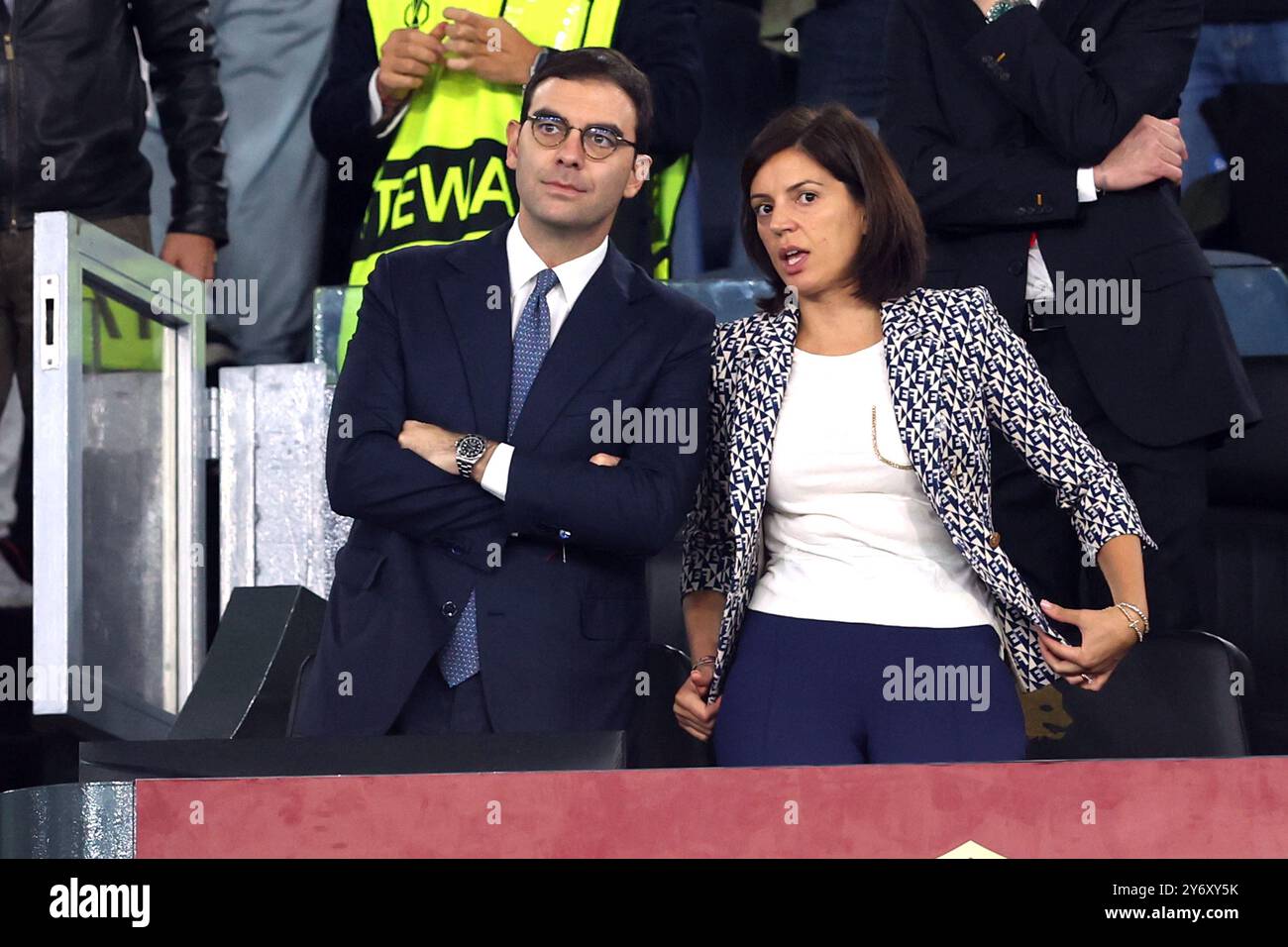 Rome, Italy 26.9.2024: New CEO AS Roma Lorenzo Vitali in the stands ...