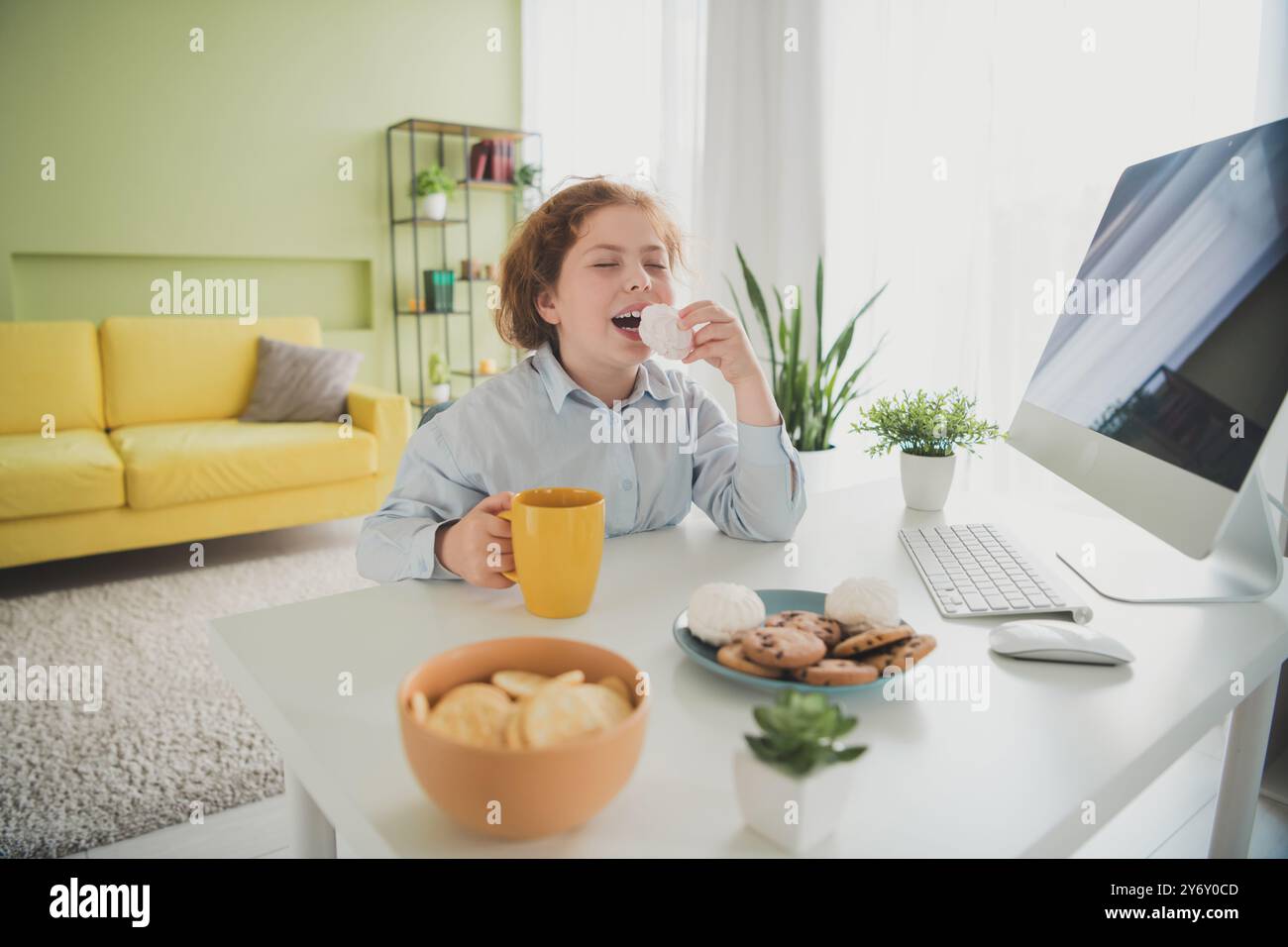 Photo of pretty sweet cute cheerful girl schoolkid wearing uniform ...