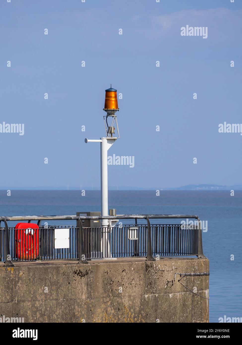 Harbour Wall Viewpoint, Harbour Wall, with Shipping Warning Light ...