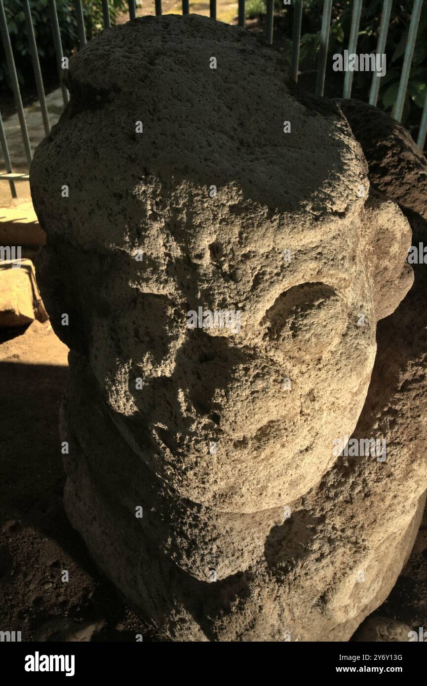 Human-shaped megalithic sculpture in Tegur Wangi village, Pagar Alam ...