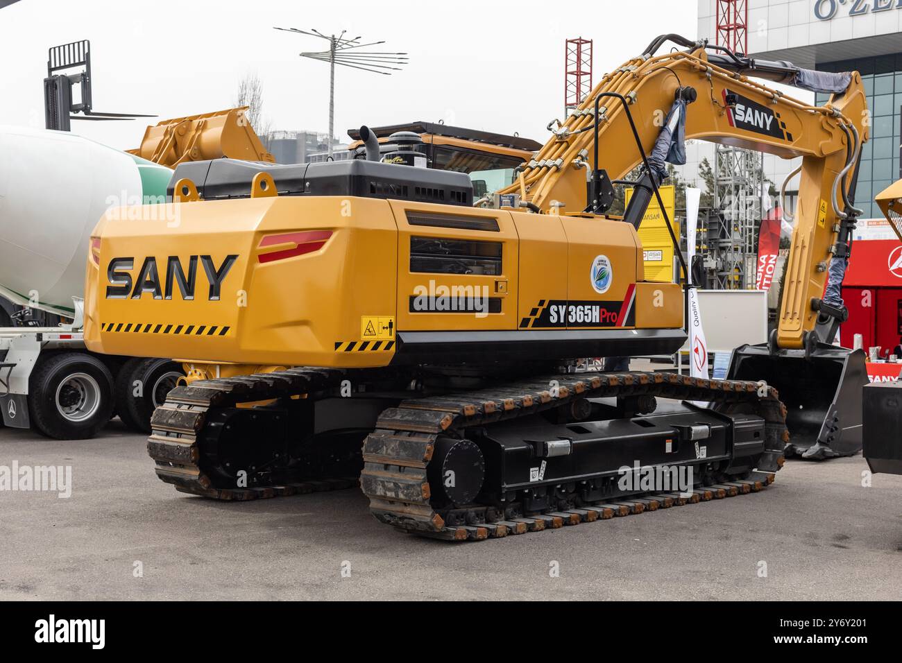 Tashkent, Uzbekistan - March 03, 2023: Tractors and bulldozers ...