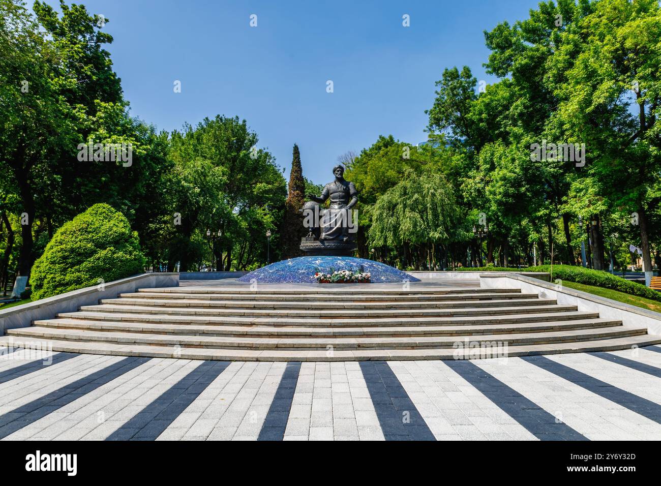 Tashkent, Uzbekistan - April 21, 2023: Monument to the great scientist ...