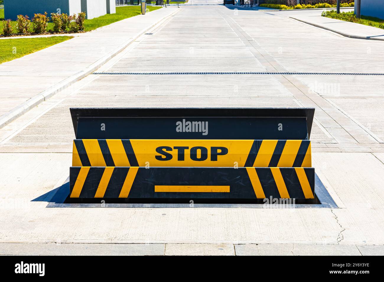 Car Entry Control Equipment Parking Barrier Stock Photo - Alamy