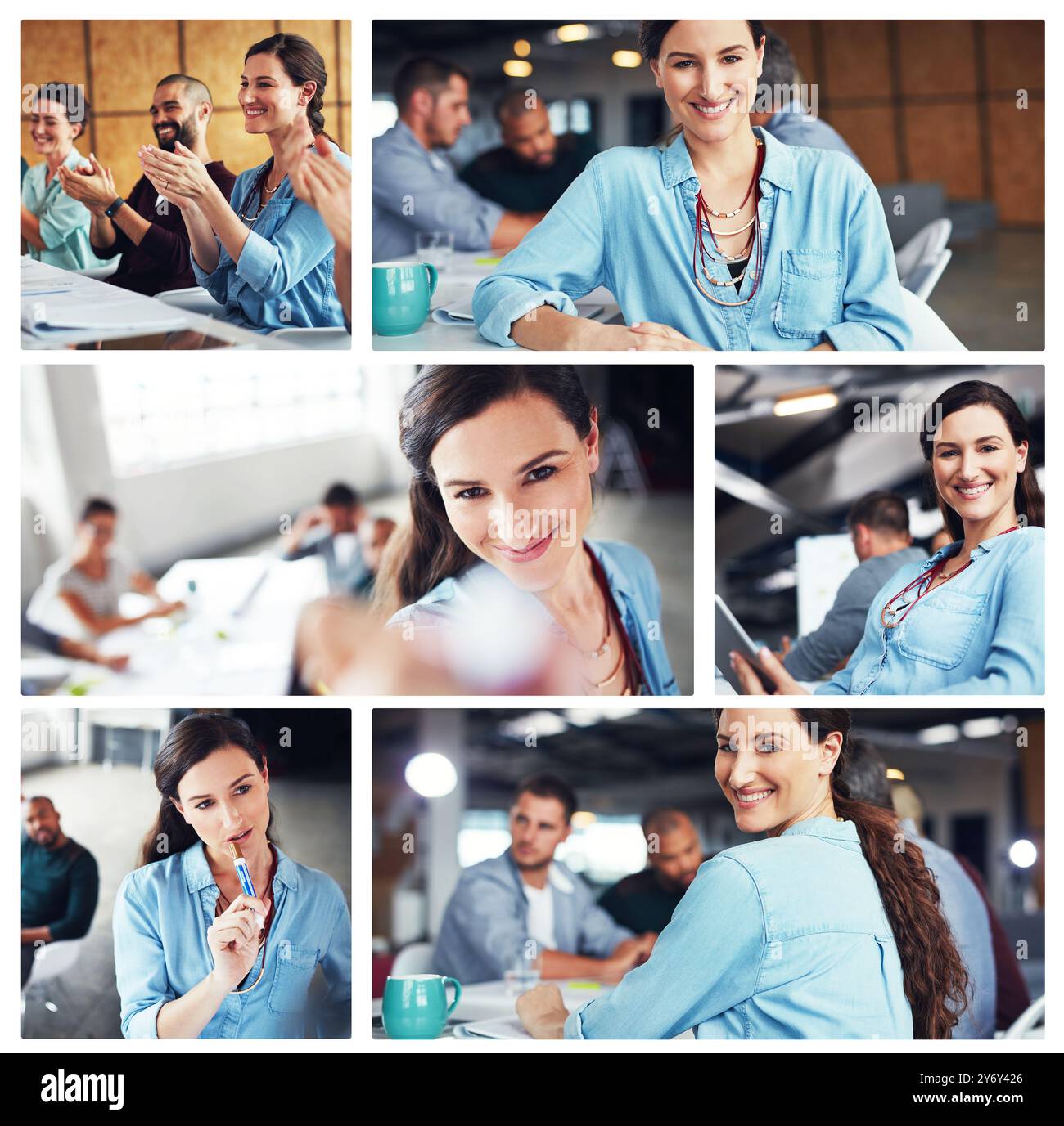 Teamwork business collaboration collage Cut Out Stock Images & Pictures ...