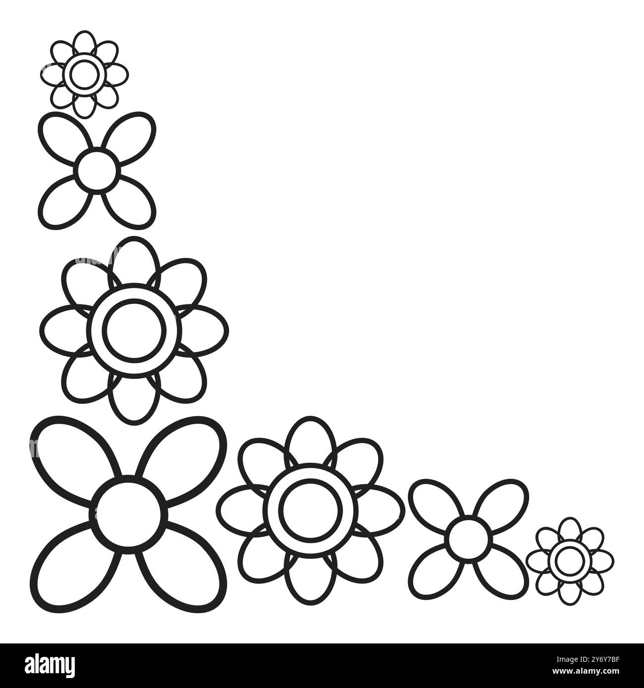 flower petals border corner design Stock Vector Image & Art - Alamy