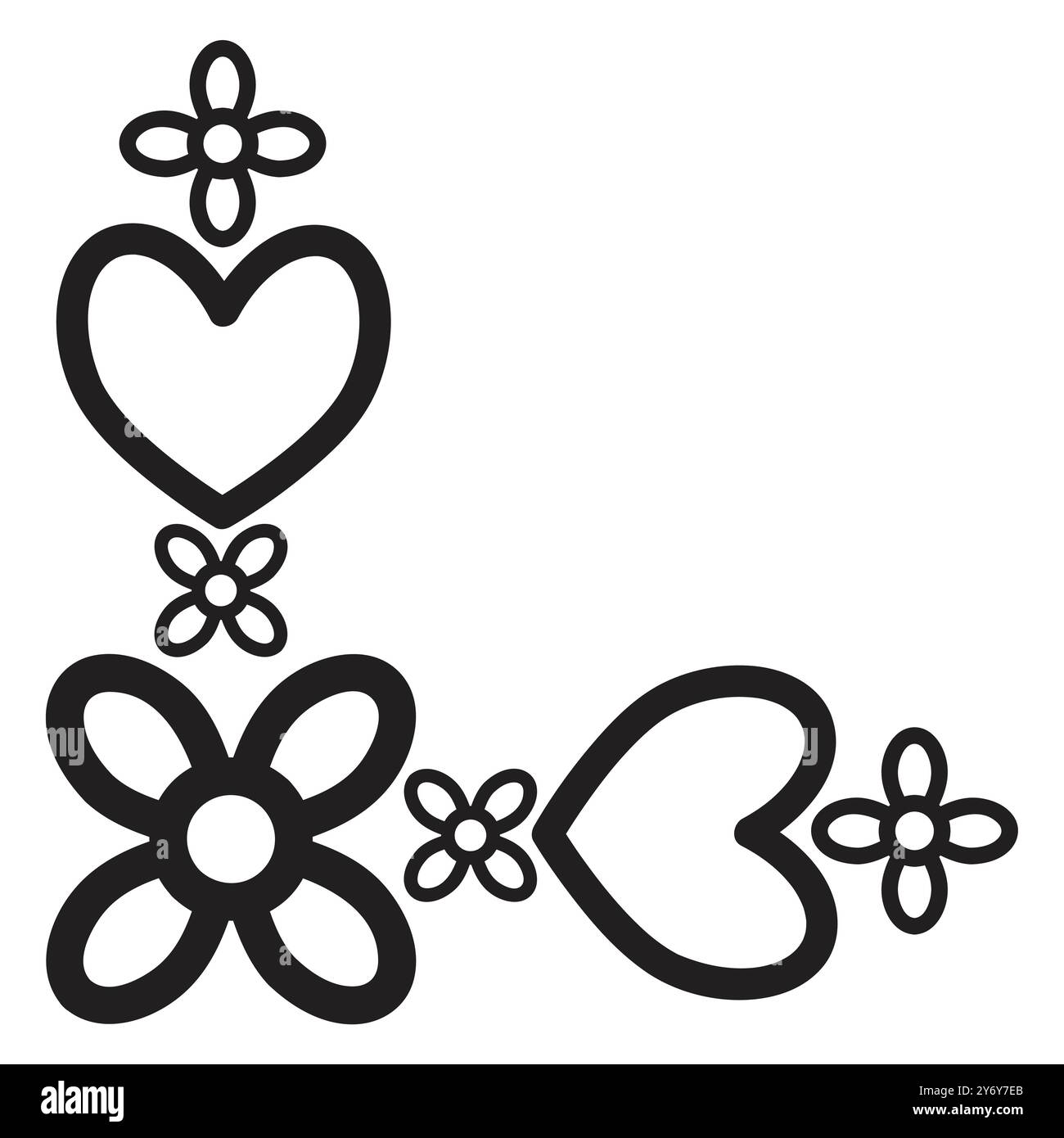 flower petals border corner design Stock Vector Image & Art - Alamy