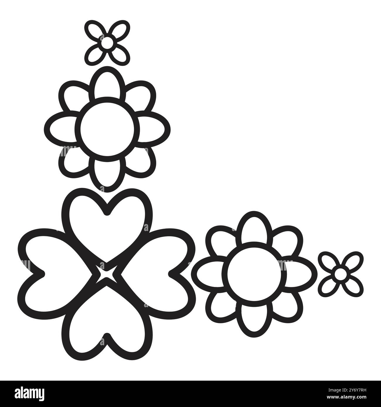 flower petals border corner design Stock Vector Image & Art - Alamy