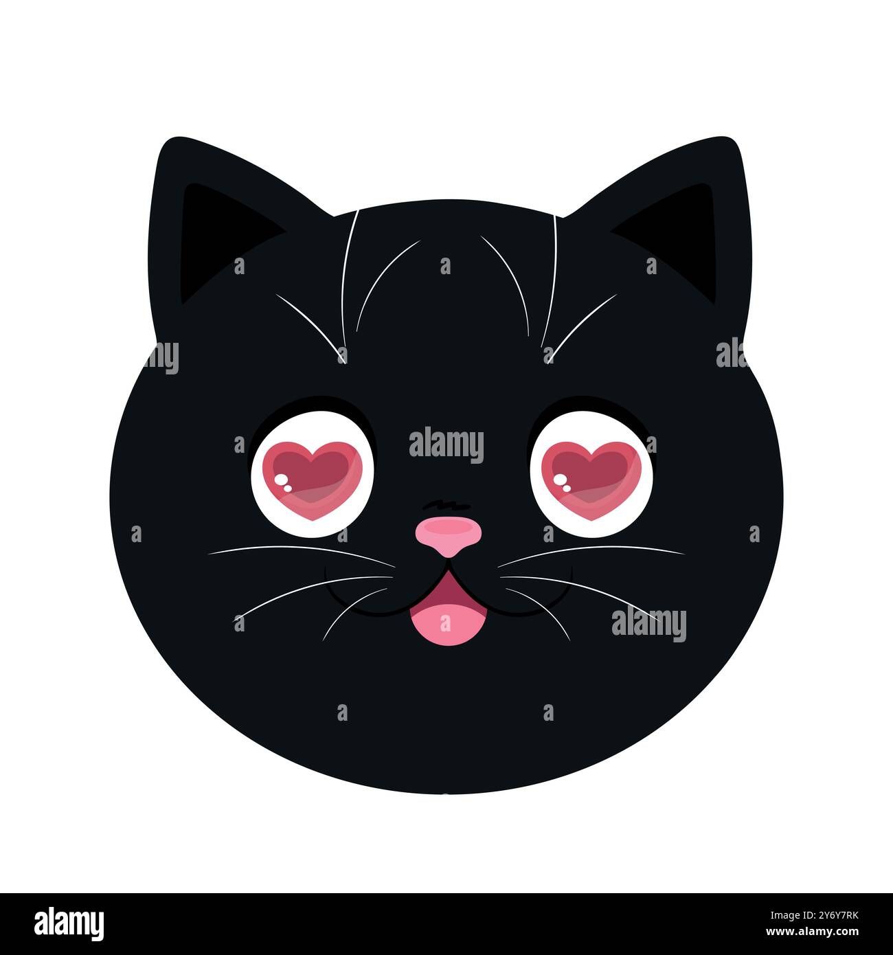 Adorable smiling face heart eyes Cut Out Stock Images & Pictures - Alamy