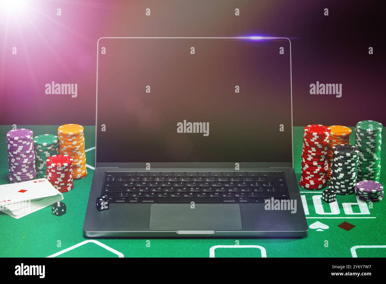 Poker table setup hi-res stock photography and images - Alamy