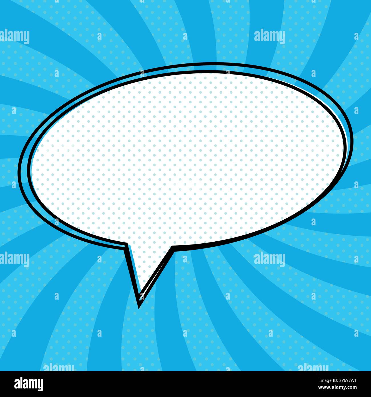 Pop art style template with speech bubble. Empty speech bubble with ...