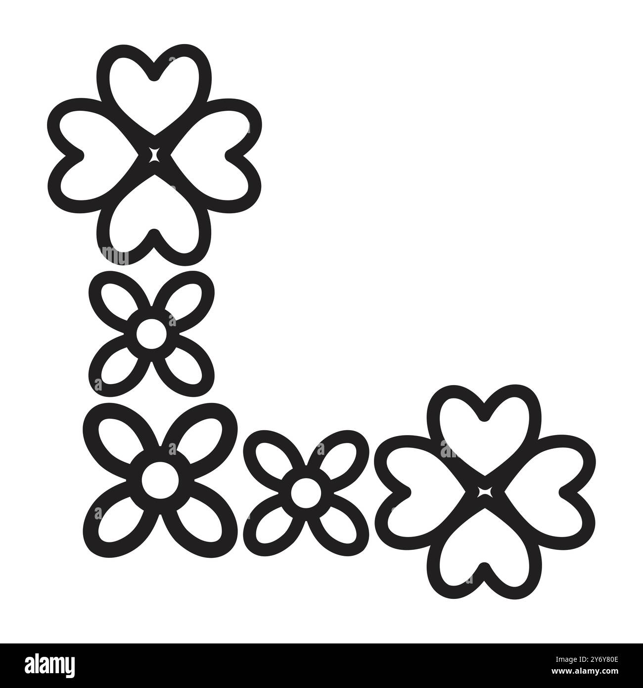 flower petals border corner design Stock Vector Image & Art - Alamy