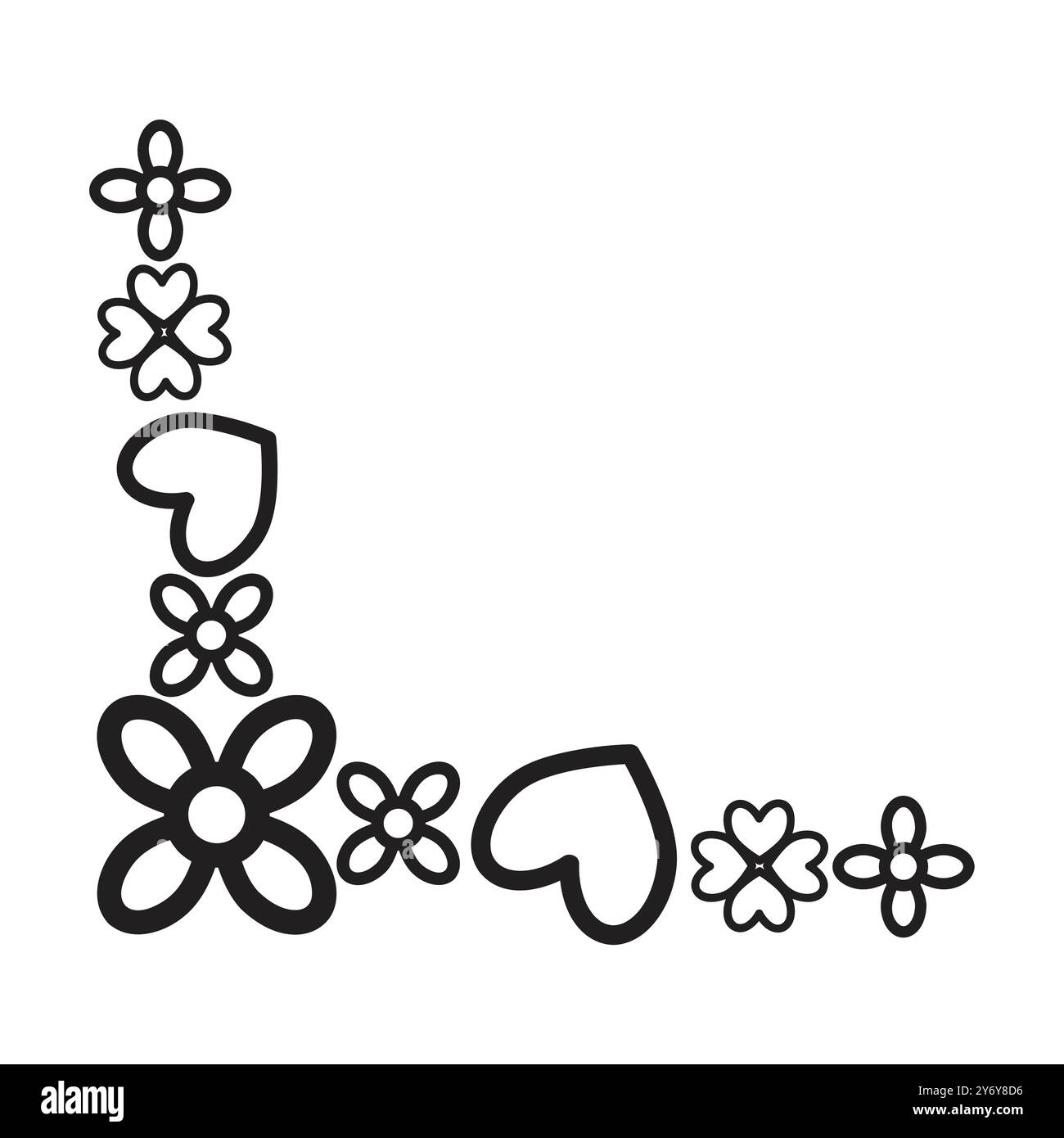 flower petals border corner design Stock Vector Image & Art - Alamy