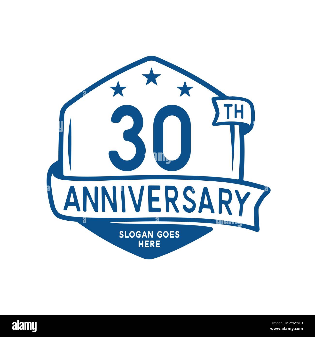 30 years anniversary celebration hexagon design template. 30th ...