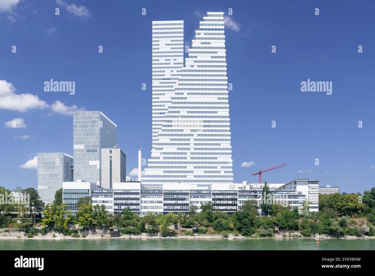View on the Roche Towers, built between 2012 and 2022, housing the ...