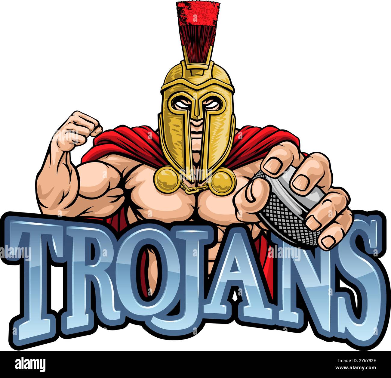 Trojan Man Ice Hockey Sports Team Mascot Stock Vector Image & Art - Alamy