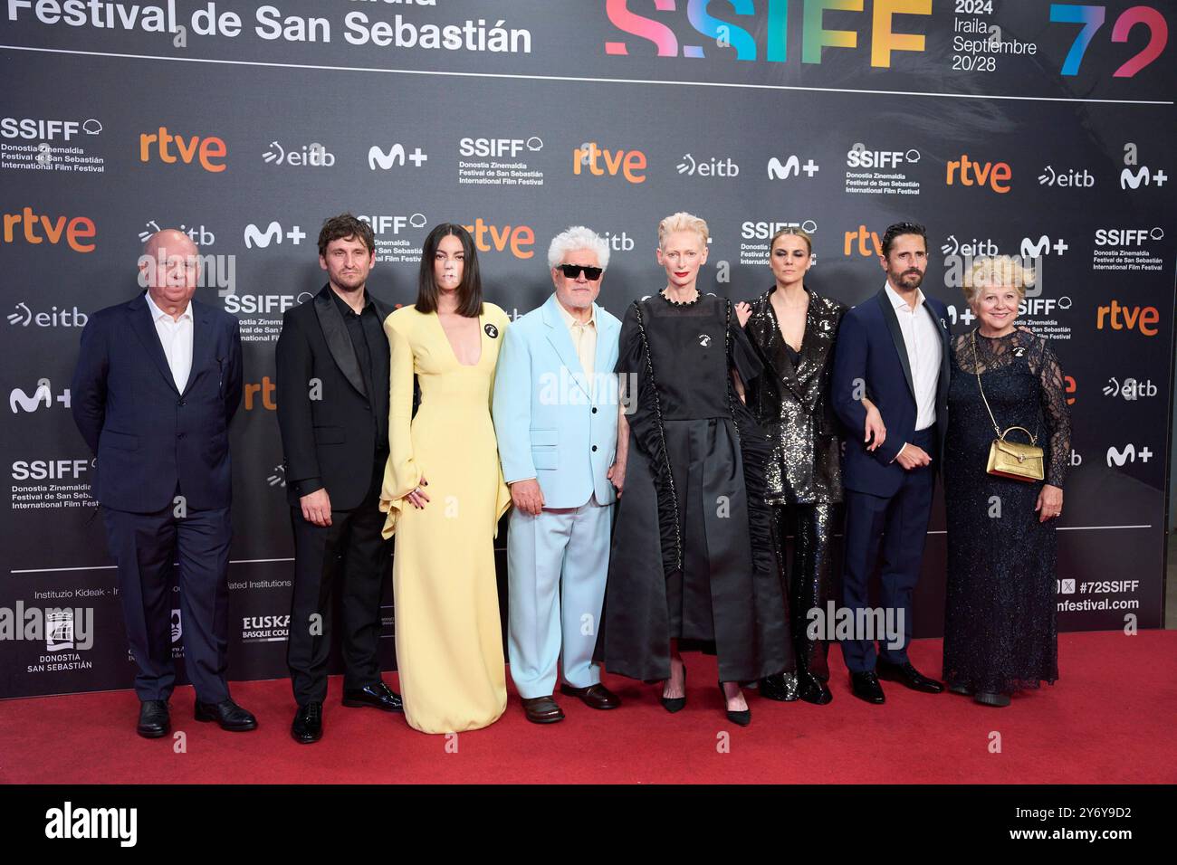 San Sebastian, Spain. September 26, 2024. Pedro Almodovar, Tilda ...