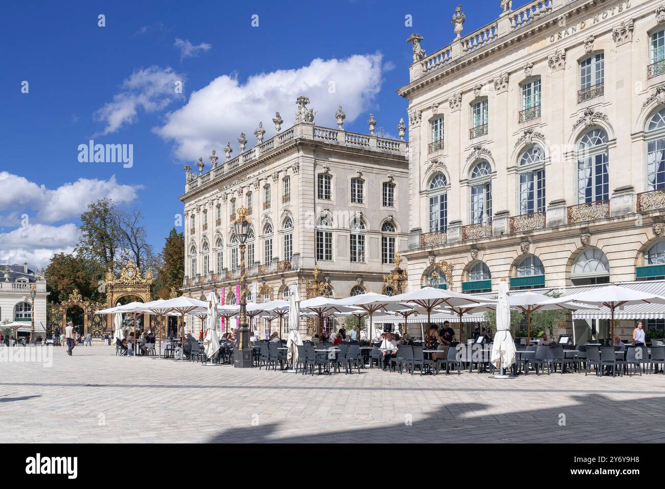 Nancy - View of Place Stanislas with the Grand Hôtel built by Emmanuel ...