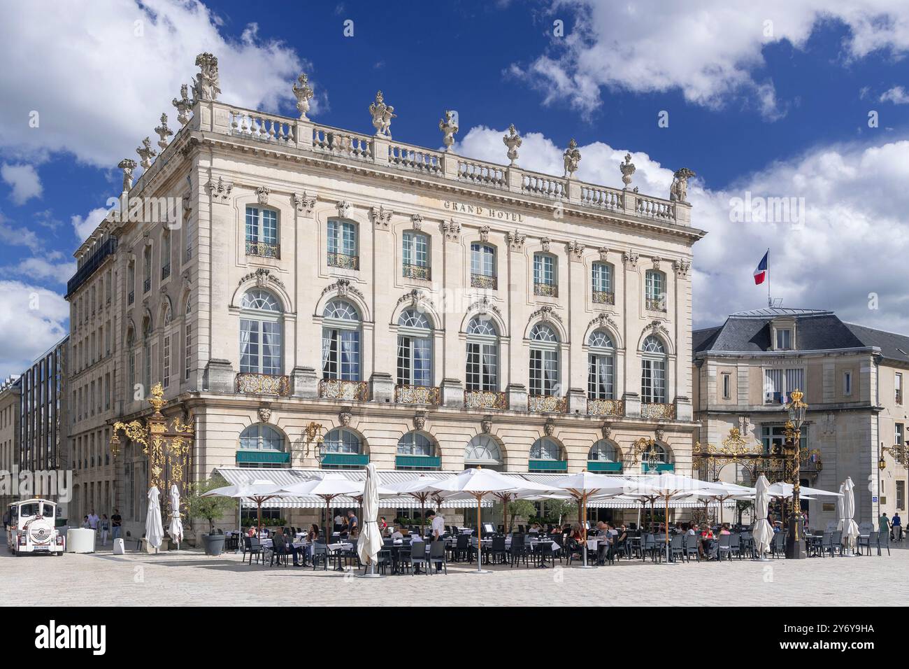 Nancy - View of Place Stanislas with the Grand Hôtel built by Emmanuel ...