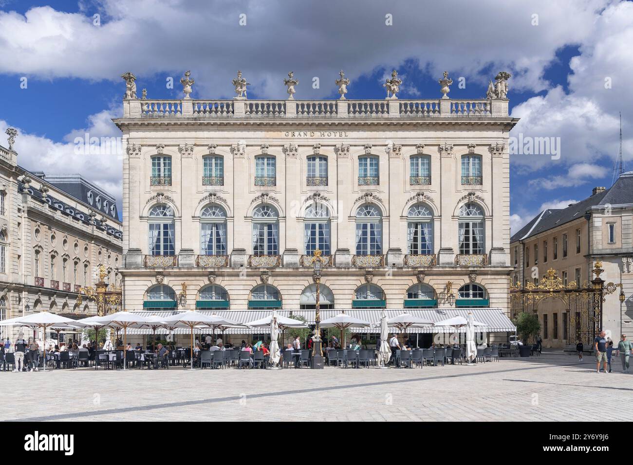 Nancy - View of Place Stanislas with the Grand Hôtel built by Emmanuel ...