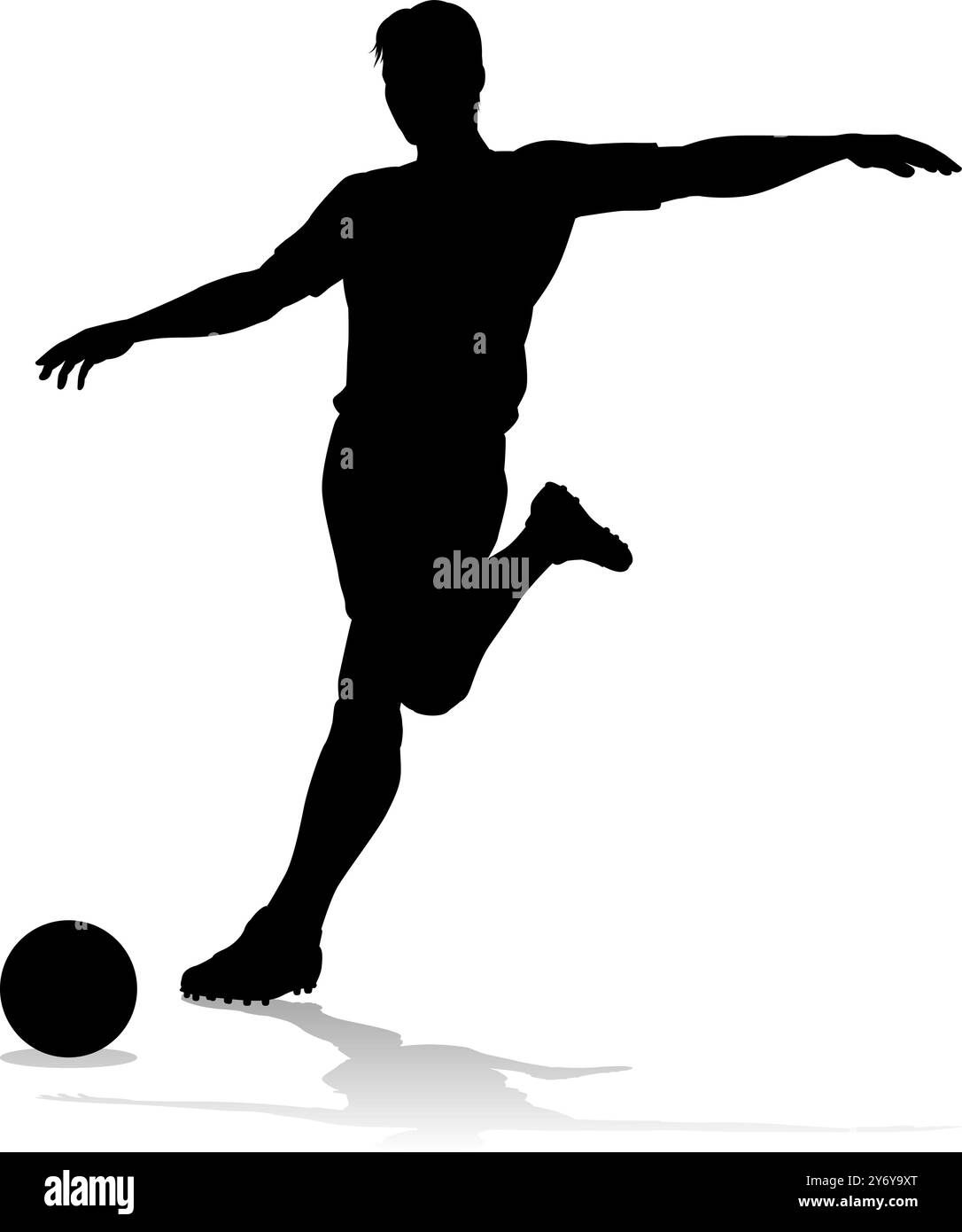 Man playing soccer ball Black and White Stock Photos & Images - Alamy