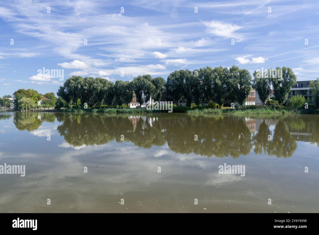 Nancy, France - September 6th 2024 : View of the banks of the La ...