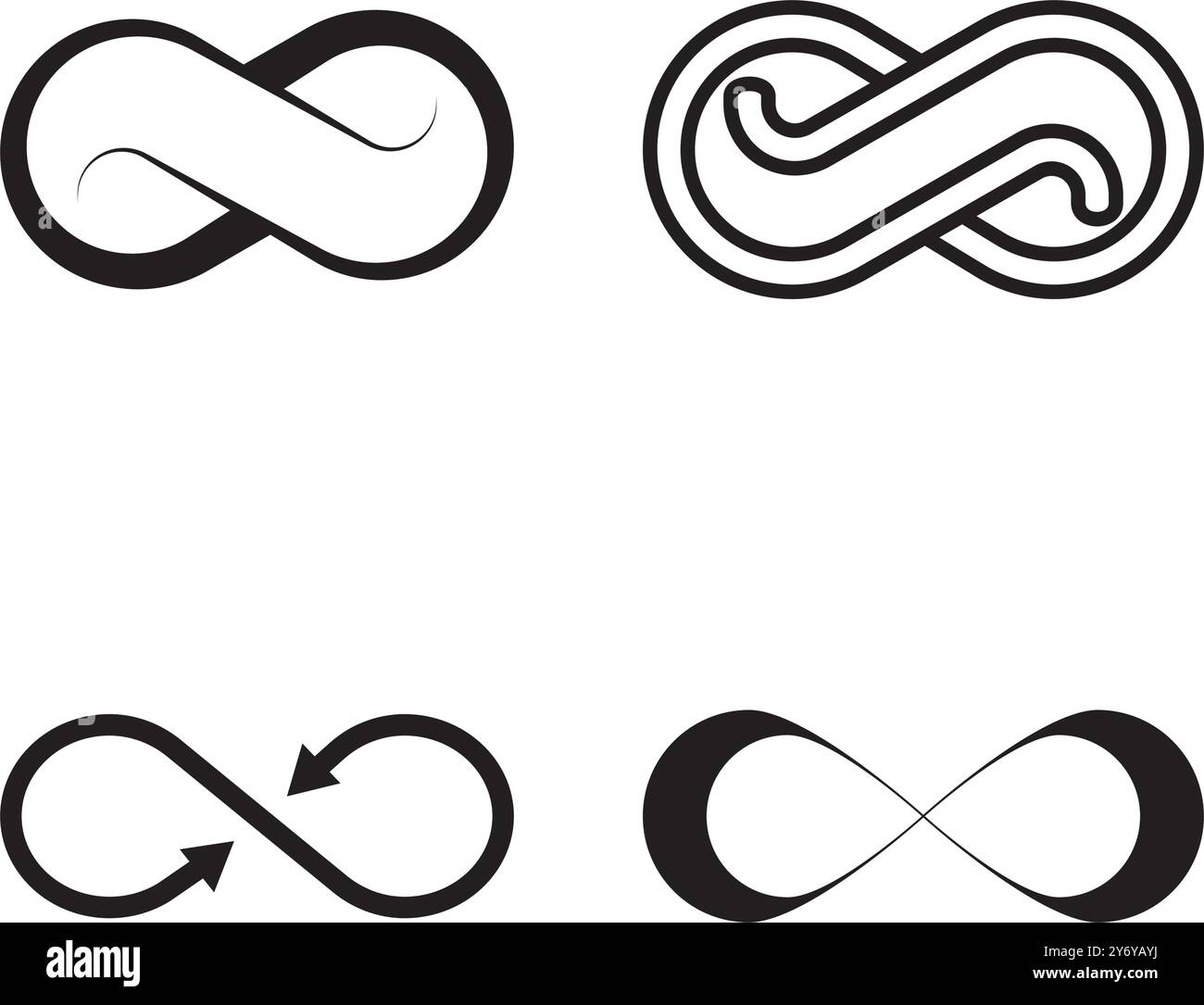 Infinity icon symbol flat Cut Out Stock Images & Pictures - Alamy
