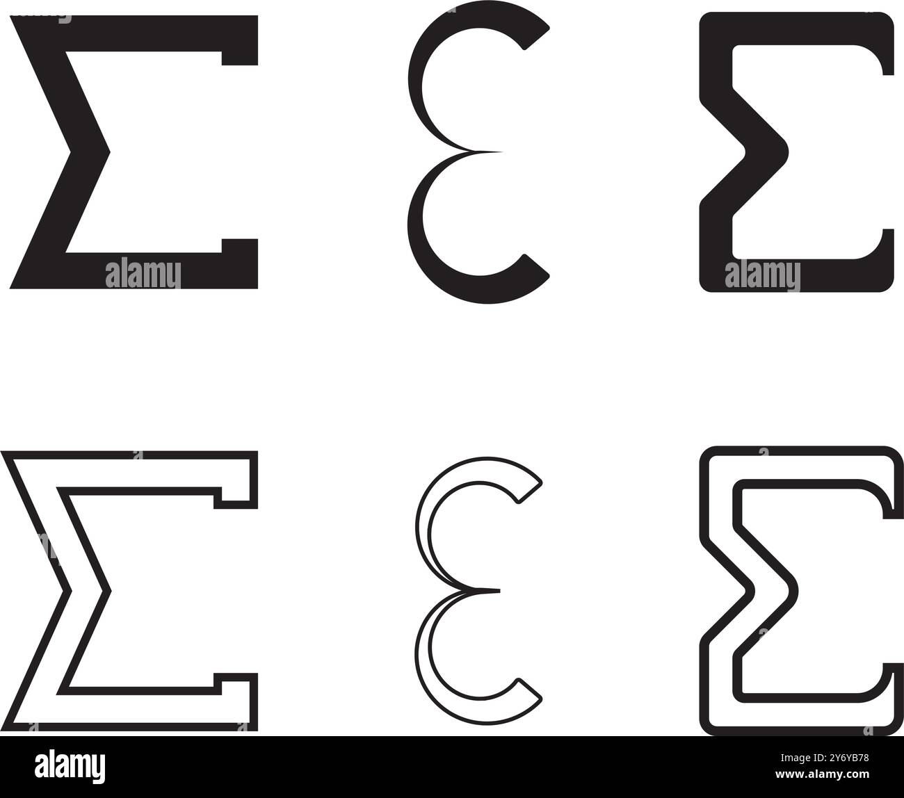 Sigma Icon Mathematics Illustration Design Stock Vector Image & Art - Alamy