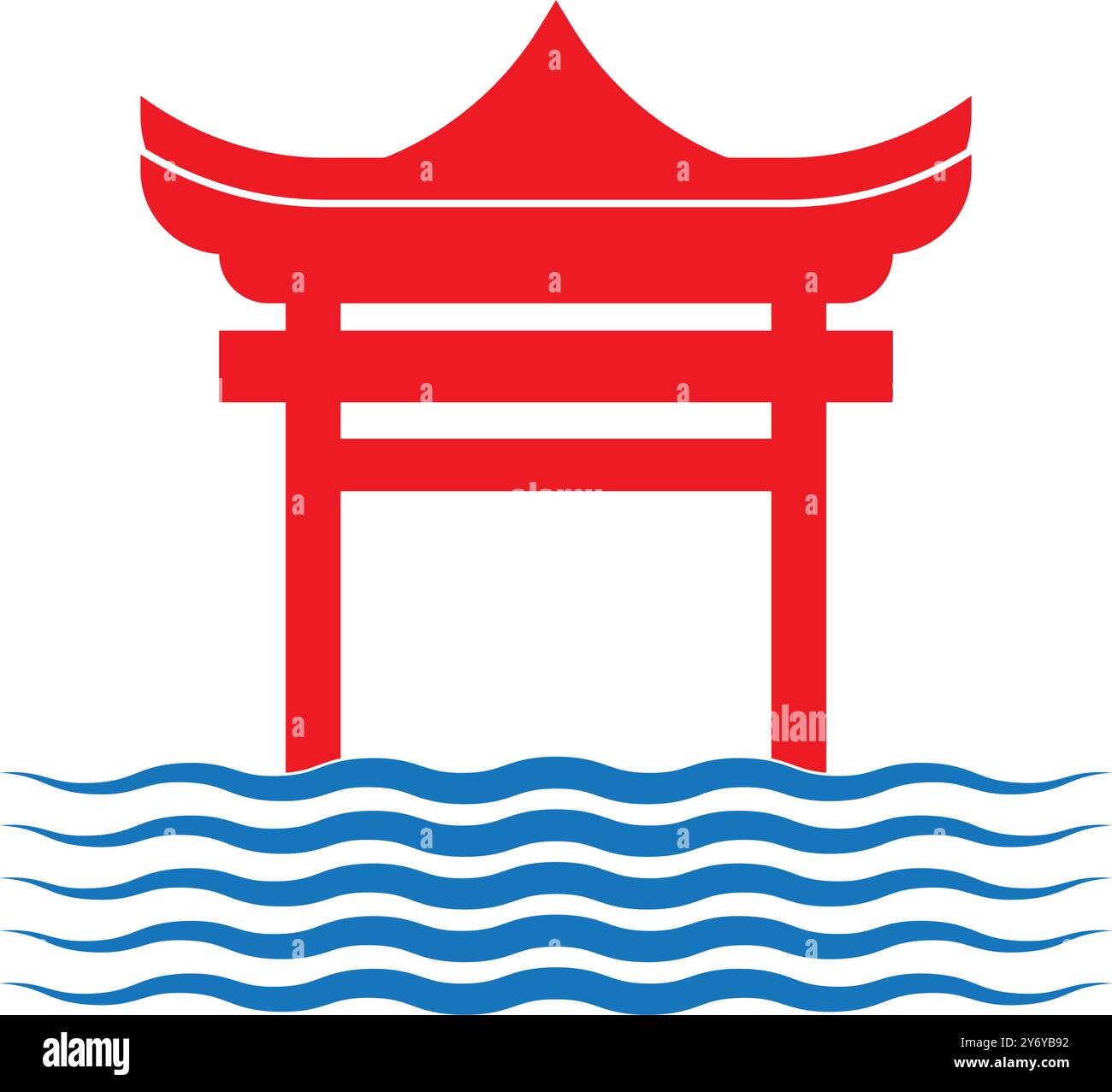 Torii Gate icon Illustration Element Design Stock Vector Image & Art ...