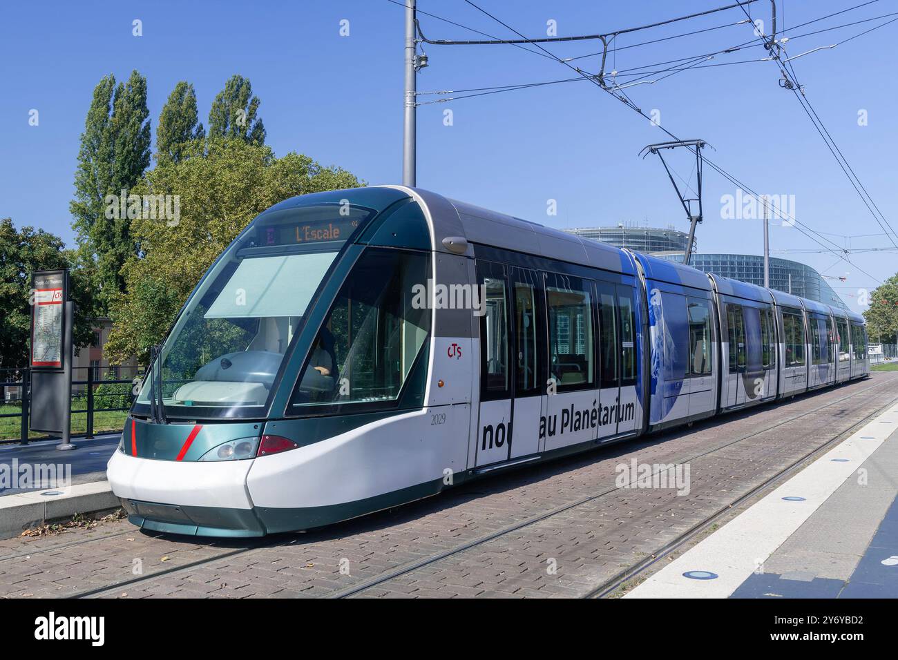 Strasbourg, France - View on a articulated light-rail tram Alstom ...