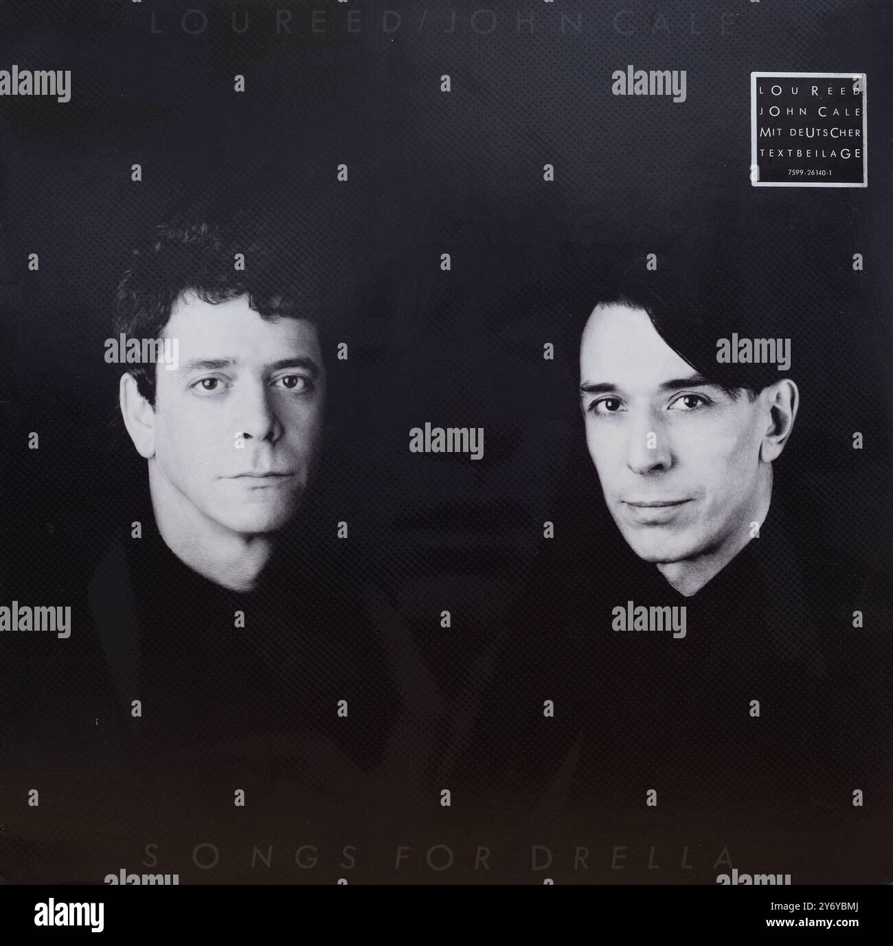 Vintage vinyl record cover. Lou Reed and John Cale, 1990 Stock Photo ...