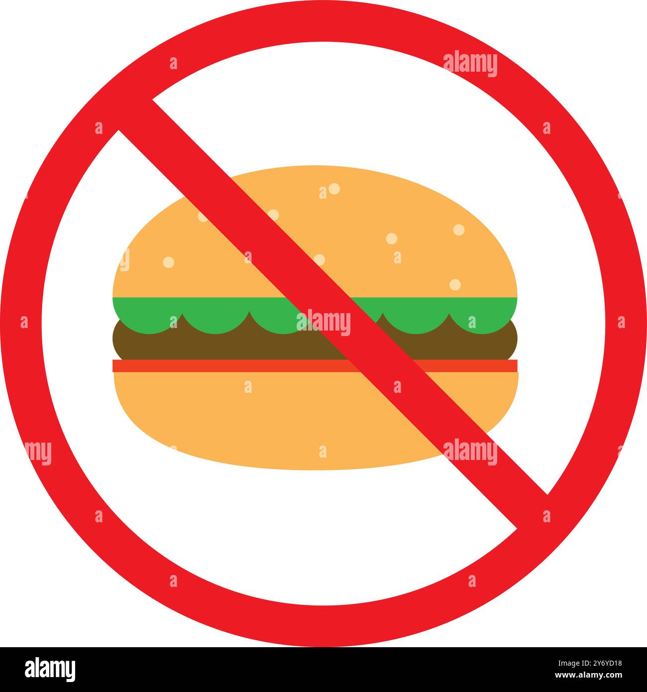No food allowed. No food. No bring your own food. Vector Stock Vector ...