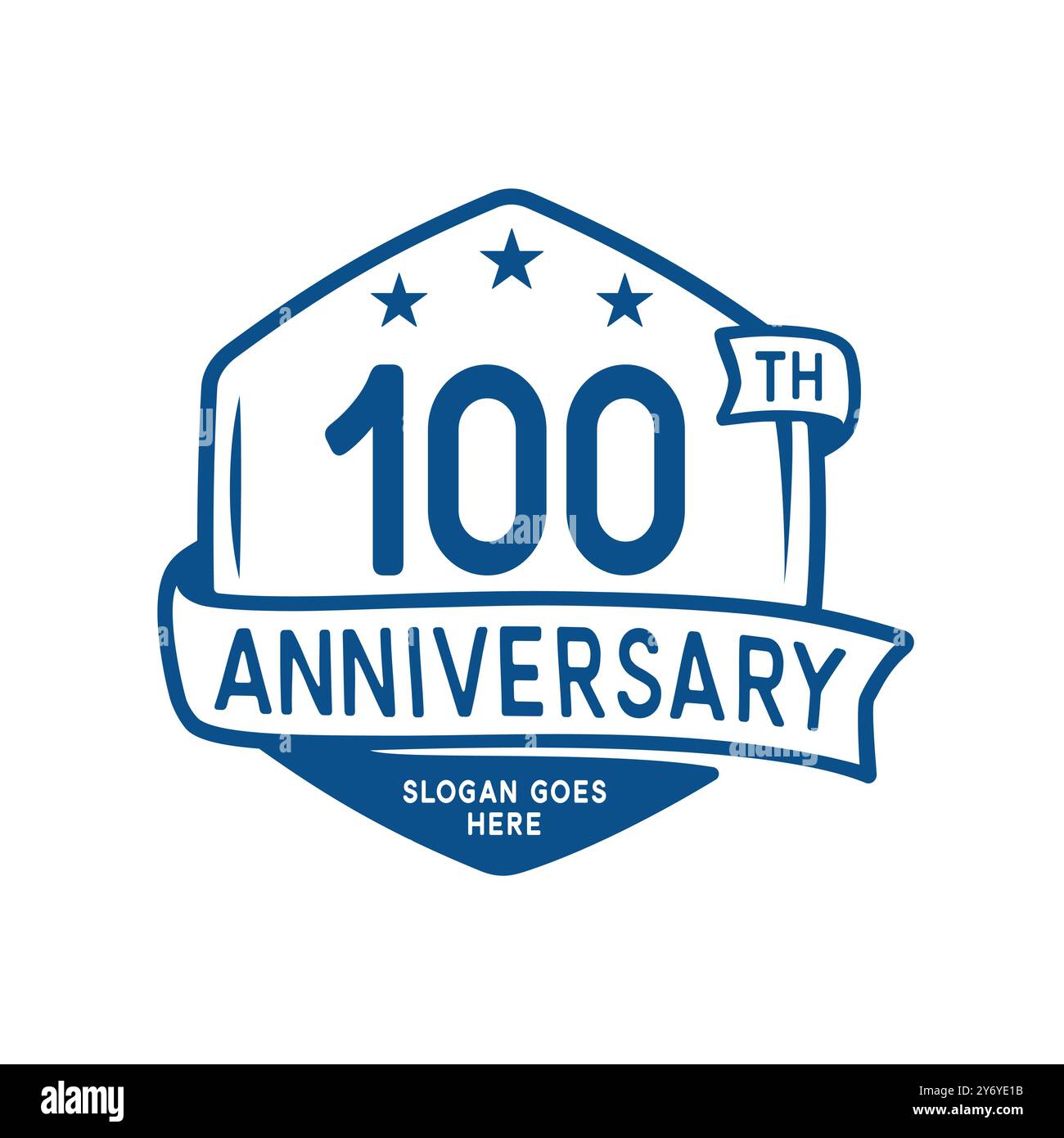 100 years anniversary celebration hexagon design template. 100th ...