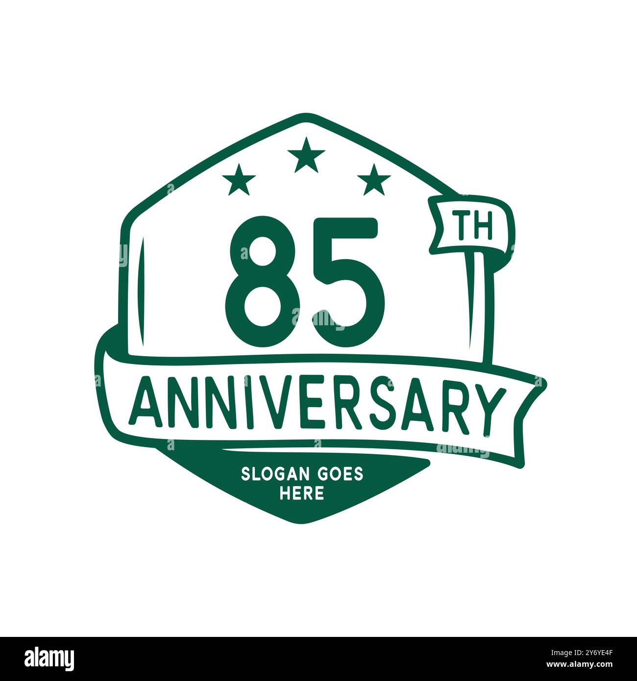 85 years anniversary celebration hexagon design template. 85th ...