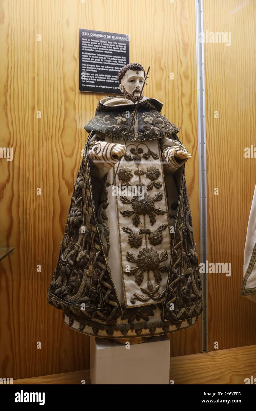 Avila, Castilla y Leon, Spain- August 18, 2024: Figure of Santo Domingo ...