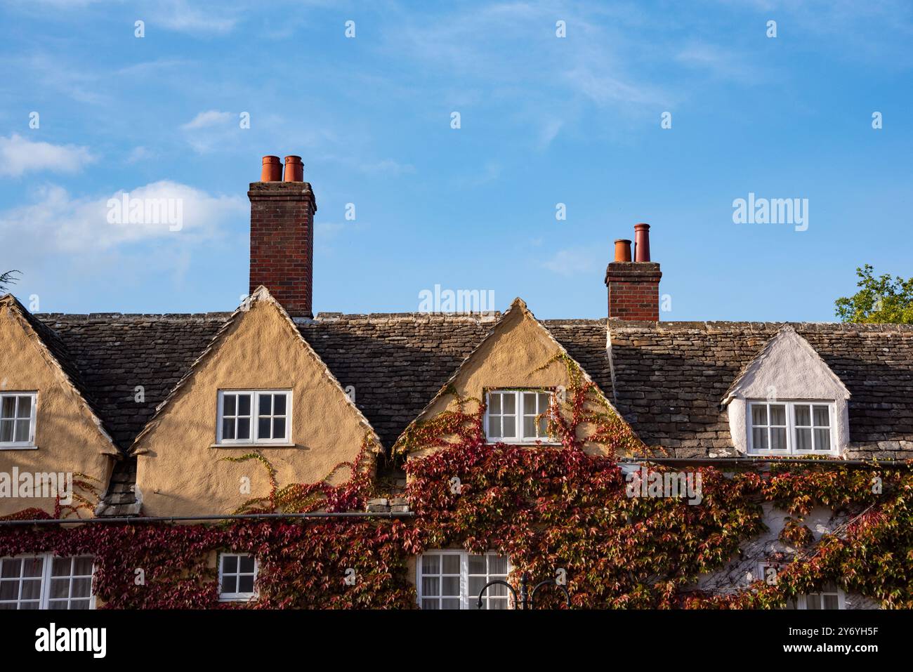 Roofs of historic buildings, Broad Street, Oxford, UK Stock Photo - Alamy