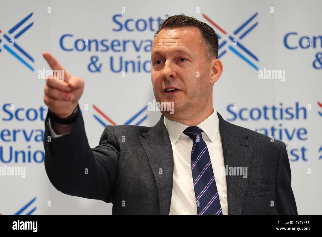 Russell Findlay after being announced as the new Scottish Conservatives ...