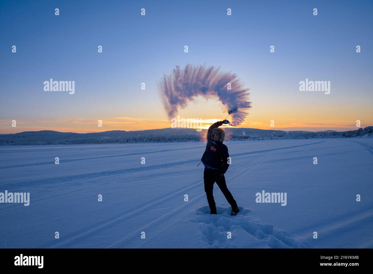Mpemba effect made in Finnish Lapland, at Lake Inari, on a winter ...