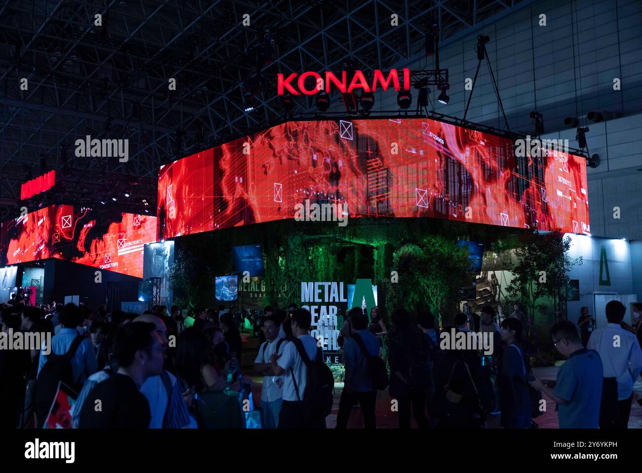 Chiba, Japan. 26th Sep, 2024. Japanese game developer Konami booth at Tokyo Game Show 2024 ...