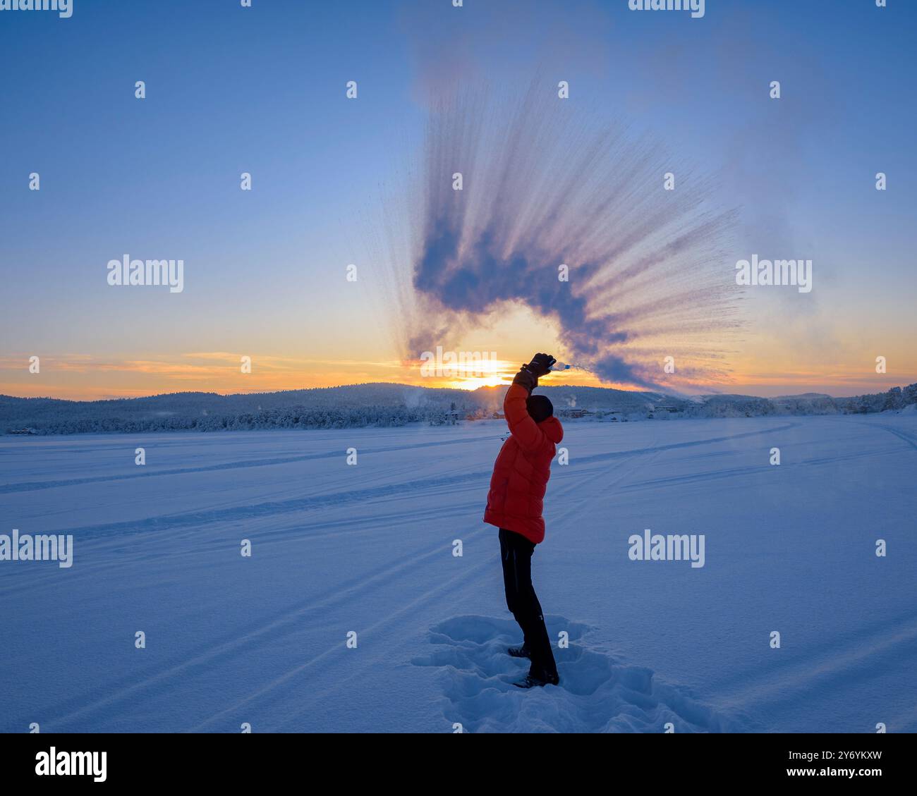 Mpemba effect made in Finnish Lapland, at Lake Inari, on a winter ...