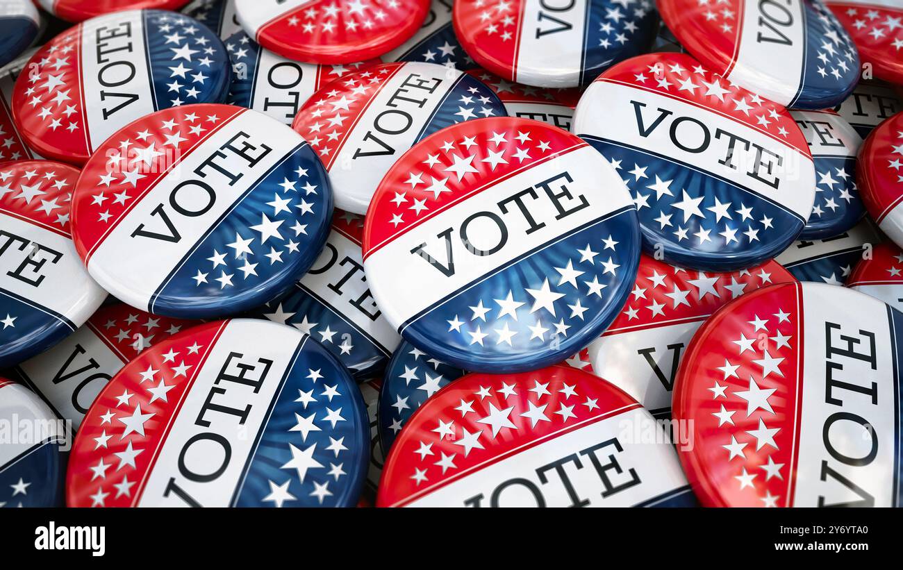 American voter badges hi-res stock photography and images - Alamy