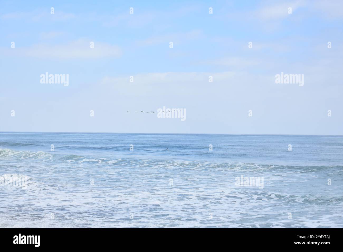 Flying over pacific ocean beach hi-res stock photography and images - Alamy