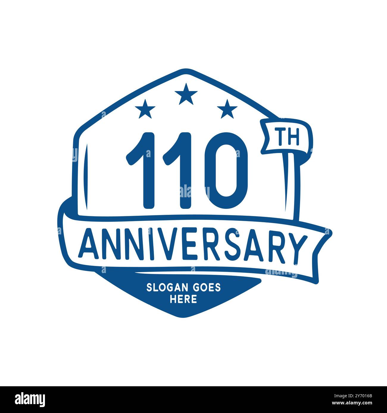 110 years anniversary celebration hexagon design template. 110th ...